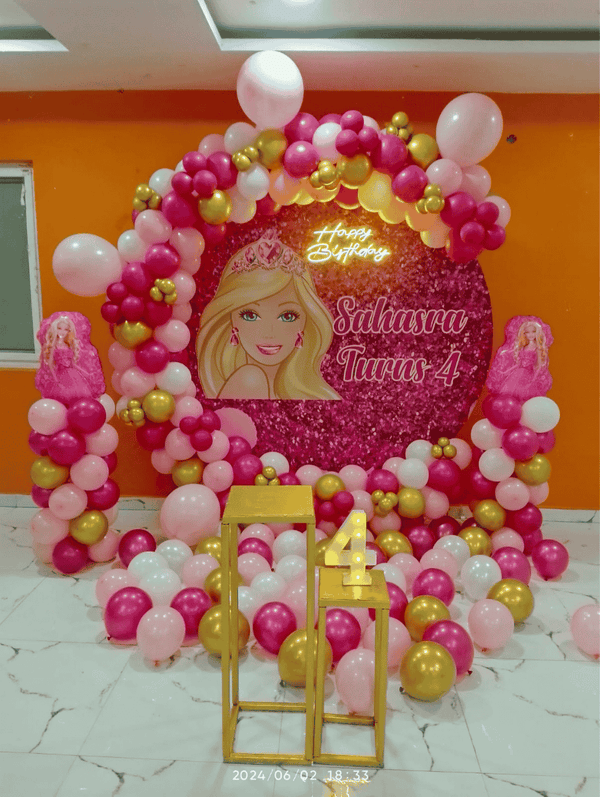 Barbie Birthday Party Backdrop Decoration for Girls – Book Now ...
